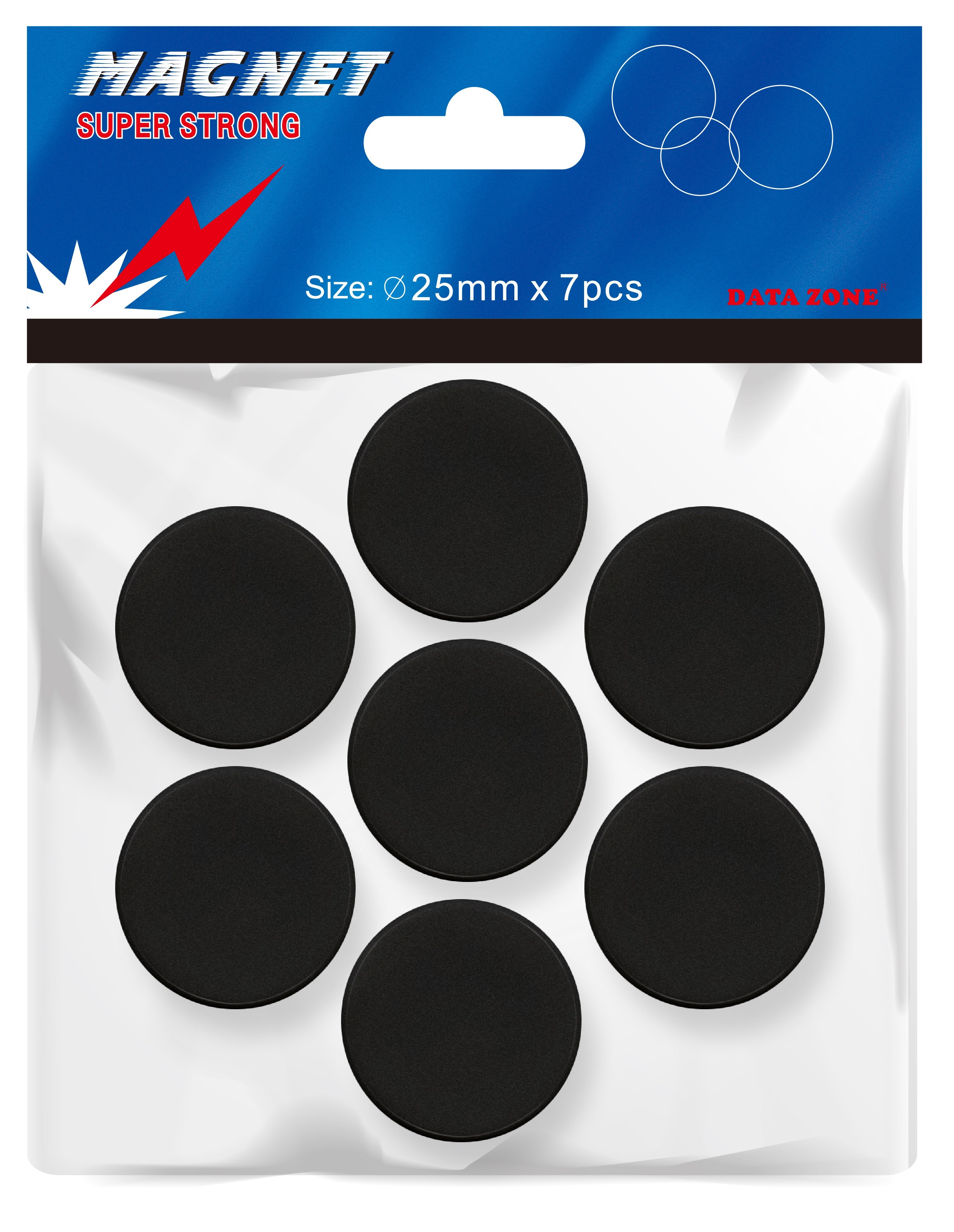 Magnet Rund 25mm Svart 7st/fp - Start - Ahnviks.se