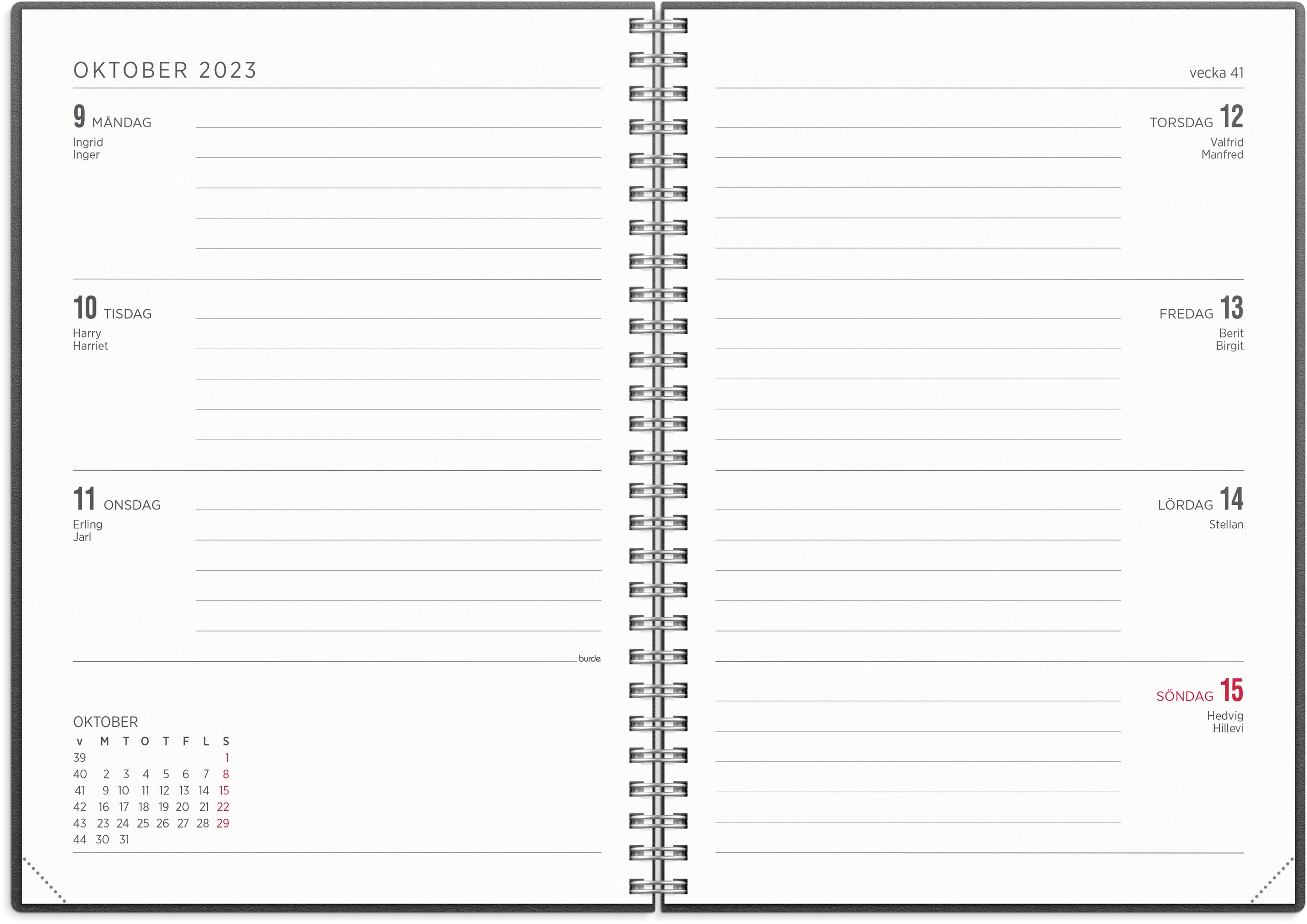 Almanacka Senator A5 Eco Line Miljökartong Svart - Start - Ahnviks.se